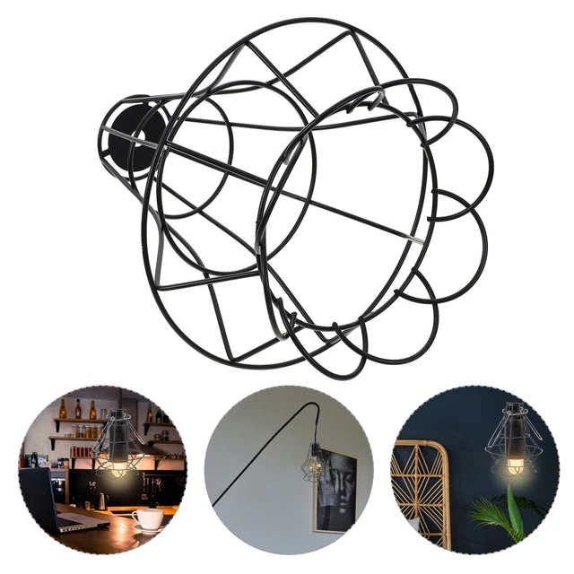 CACHE LUMIÈRE EN Fer Pour Ampoule Abat-jour Mural E27 Lanterne ...