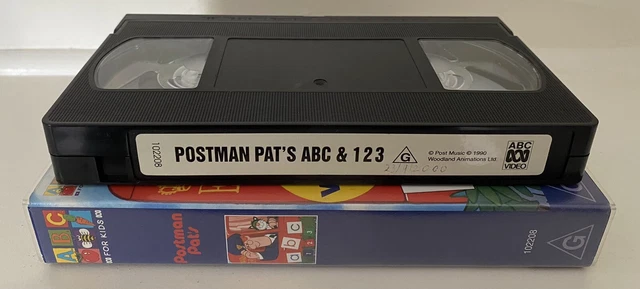 POSTMAN PAT VHS RARE 2 on One Video ABC & 123 Video tape 1990 ABC Pat ...