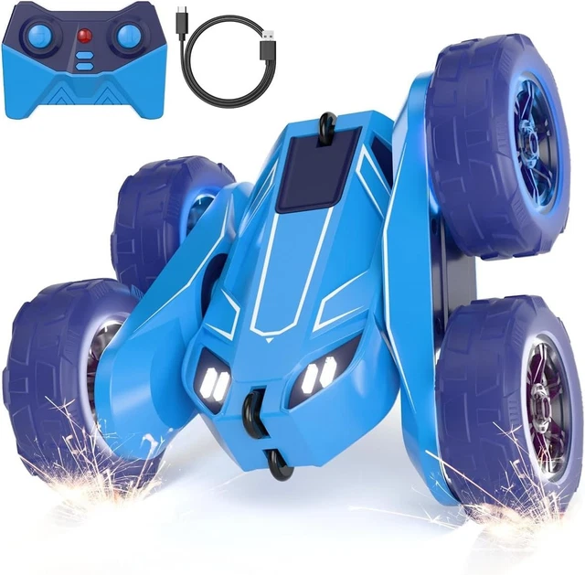 4WD RC STUNT Car 360° Spins LED Lights USB Recharge Anti-Flip Kids Toy ...