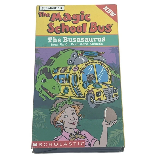 MAGIC SCHOOL BUS Busasaurus VHS 90s Dinosaurs Cartoon Slipsleeve Tested ...