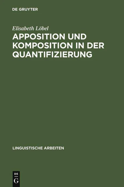 APPOSITION ET COMPOSITION en quantification : syntaxique, sémantique et ...