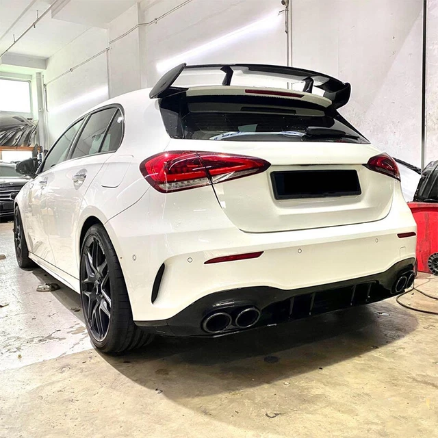 REAR DIFFUSER TAILPIPE & Rear Spoiler For Mercedes W177 Amg A45 18 ...