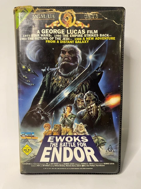 EWOKS BATTLE FOR Endor MGM / UA VHS Video cult 80s Star Wars sci-fi ...