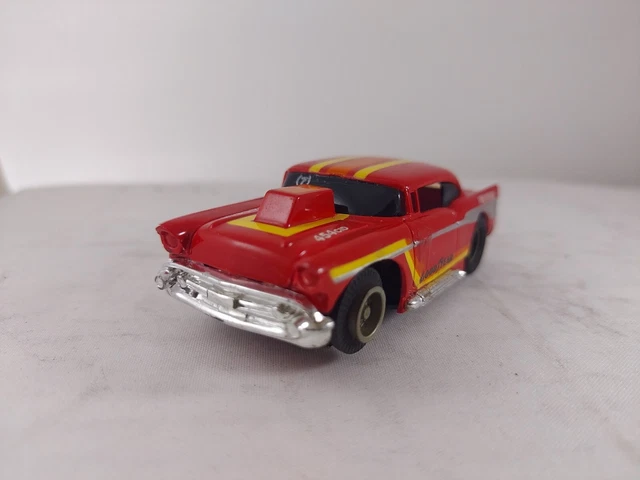 TYCO '57 CHEVY Pro Stock HO Slot Car 454 CID Red GoodYear. NICE $27.77 ...