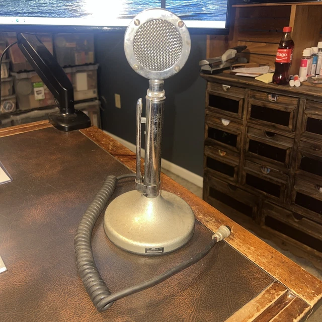 VINTAGE ASTATIC D-104 Base Station Microphone T-UG8 Stand CB Ham Radio ...