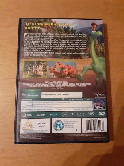 THE GOOD DINOSAUR DVD (2016) Bob Peterson cert PG Expertly Refurbished ...