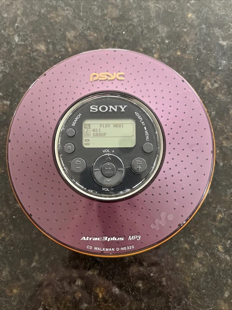 SONY D-NE320 PSYC CD Player Walkman Portable Atrac3Plus MP3 TESTED AA ...