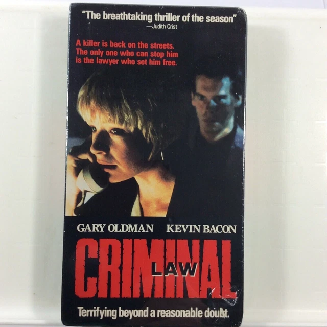 CRIMINAL LAW VHS 1988 Gary Oldman Kevin Bacon Tess Harper Killer ...