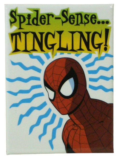 SPIDER-MAN SPIDER-SENSE TINGLING Refrigerator Magnet Marvel Comics Art ...