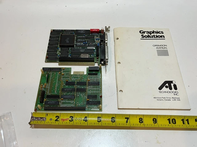 ATI GRAPHICS SOLUTIONS video adapter expansion card IBM Vintage ...