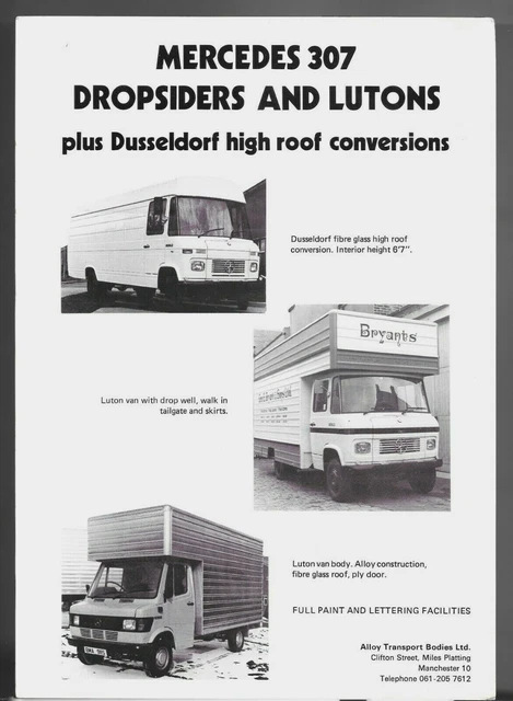 ALLOY TRANSPORT BODIES Conversions For Mercedes-Benz Late 1970s UK ...
