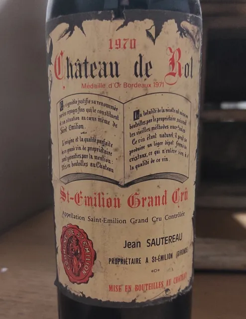CHÂTEAU DE ROL - Saint-Emilion - Grand Cru - 1970 EUR 40,00 - PicClick FR