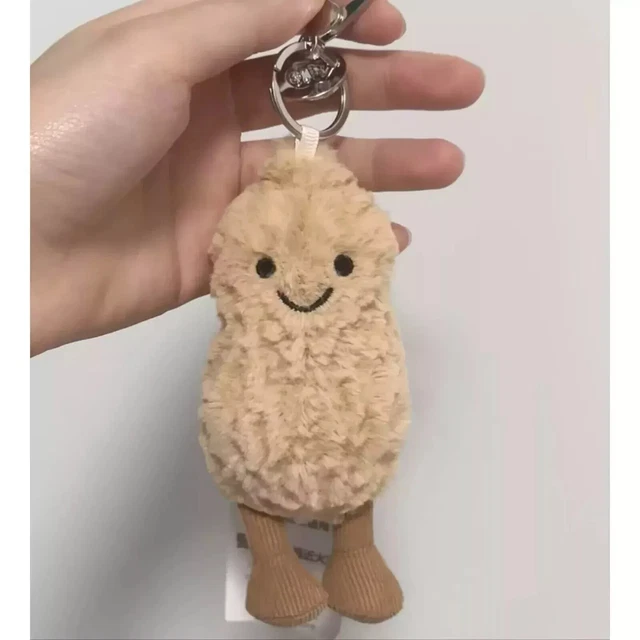 JELLY I AM Amuseable Peanut cat Bag Charm KEYRING Genuine Plush Soft ...