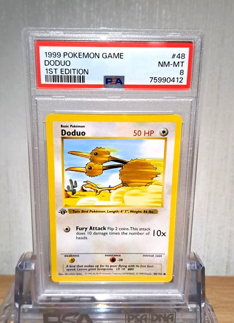 POKEMON BASIS SET Base Set Doduo 1st Edition 48/102 PSA 8 Englisch ...
