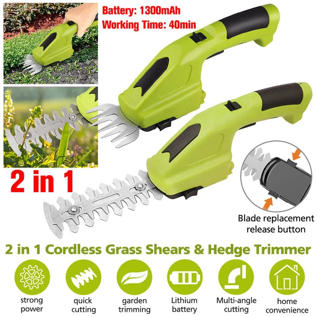 Hedge Trimmer Red, 24v Cordless Handheld Grass Shear Garden Trimmer