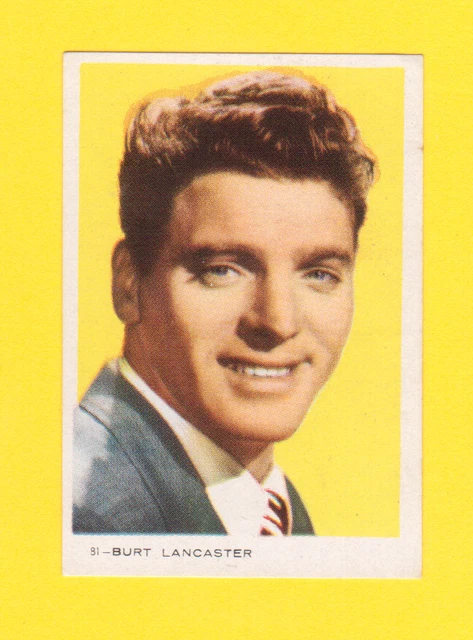 BURT LANCASTER SCARCE Vintage 1950s Movie Film Star Card from Spain EUR ...