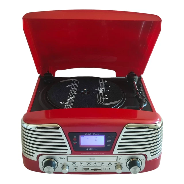 PLATINE VINYLE TOURNE-DISQUE Lecteur CD USB MP3 Radio Fm Tuner Hifi ...