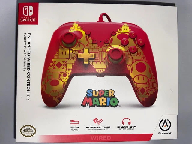 NINTENDO SWITCH POWERA Enhanced Wired Controller Super Mario Golden M ...