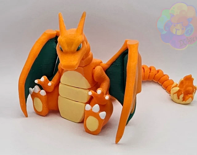 CHARIZARD CHARMANDER CHARMELEON Flexi Articulated 3D Printed £42.18 ...