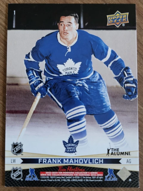 TIM HORTON & FRANK MAHOVLICH TORONTO MAPLE LEAFS 2024 DUOS Tim Hortons ...