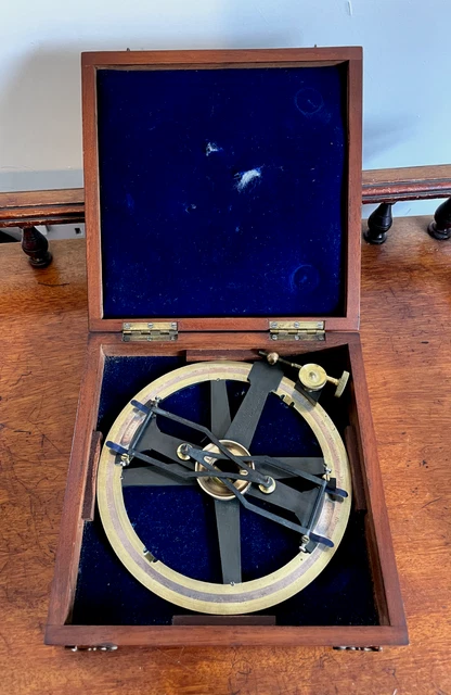 UNUSUAL ANTIQUE CASED Nautical (?) Compass? Scientific Instrument ...