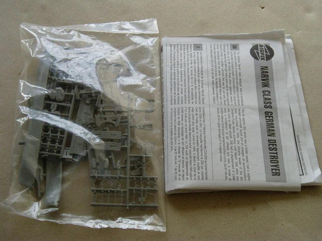 AIRFIX 1:600 MODEL warship kit 02205: Narvik Class German Destroyer £10 ...