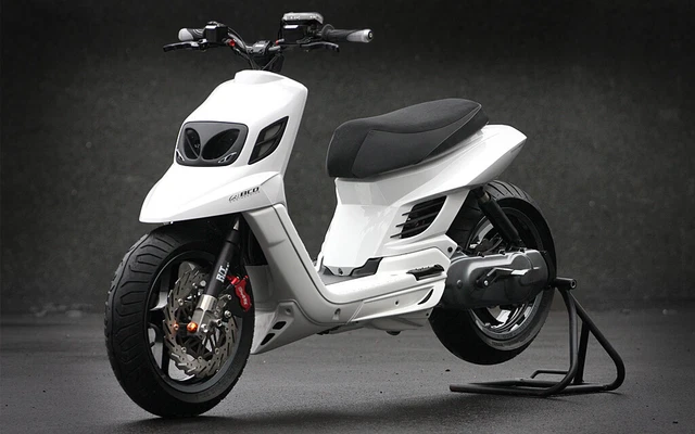 PANCIA CARENA SPOILER Bcd Evolution Bianco Mbk Booster 50 - Yamaha Bws 2004-2016 EUR 33,00 ...