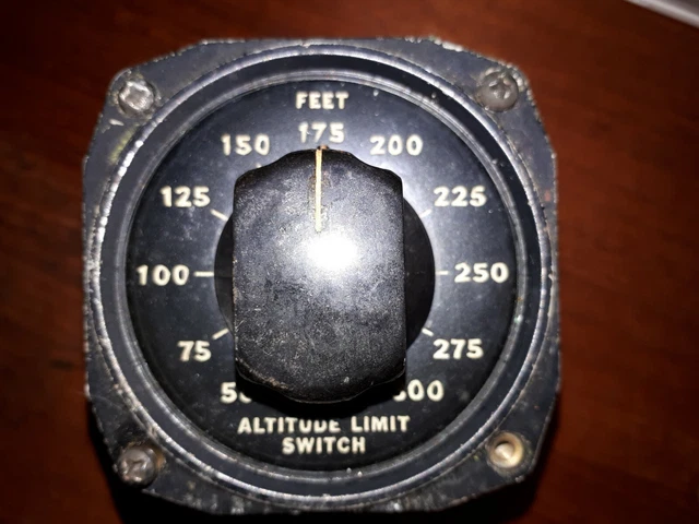 ALTITUDE LIMIT SWITCH Aircraft indicator gauge vintage avionics WWII ...