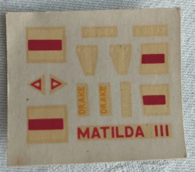 VINTAGE AIRFIX MATILDA Tank MK III Decal Sheet OO/HO 1/72 £2.39 ...
