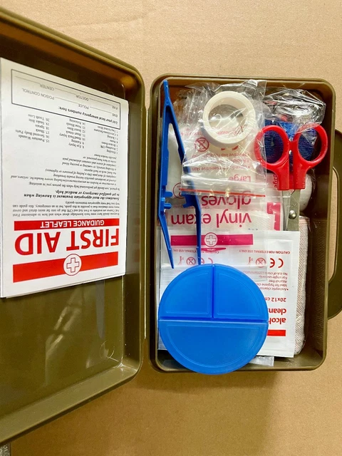 FIRST AID SET Box HMMWV HUMVEE MILITARY First Aid Kit Bandage Box NEW £ ...