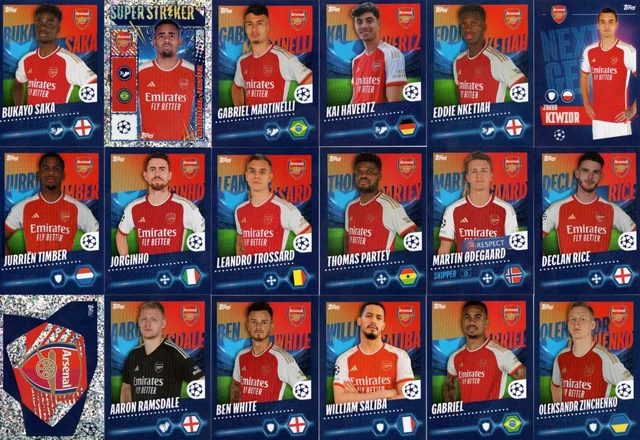 TOPPS UEFA CHAMPIONS League 2023/2024 Sticker All 19 Arsenal FC EUR 5 ... TOPPS UEFA CHAMPIONS League 2023/2024 Sticker All 19 Arsenal FC EUR 5 ...