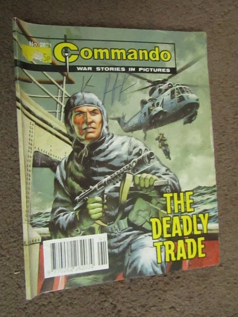VINTAGE COMMANDO COMIC Book No 2621 ' THE DEADLY TRADE ' £3.05 ...