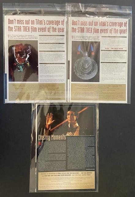 STAR TREK FIRST Contact The Official Poster Magazine (Titan, Complete ...
