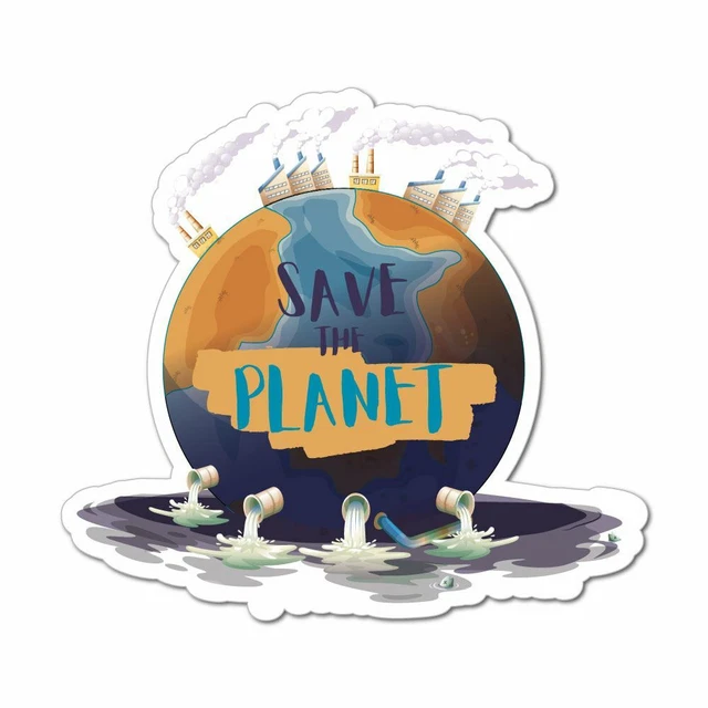 SAVE THE PLANET Sticker Decal Reuse Recycle Environment Eco Friendly ...