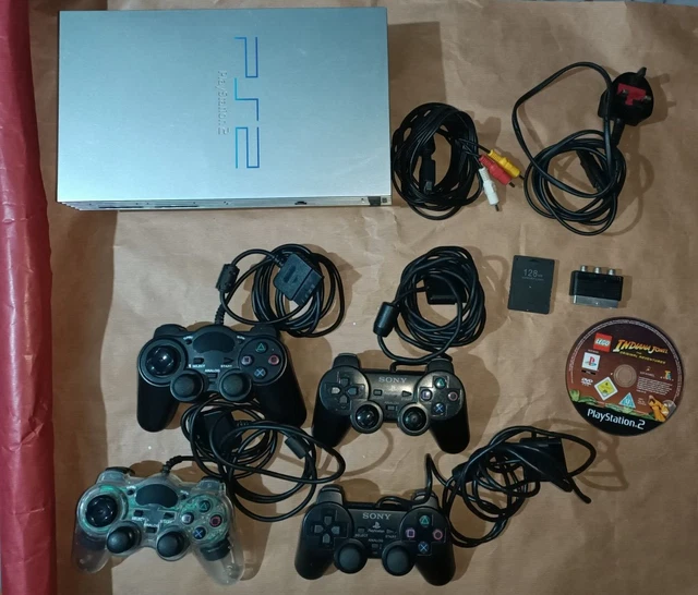 SONY PLAYSTATION 2 PS2 Silver Console Bundle £50.00 - PicClick UK