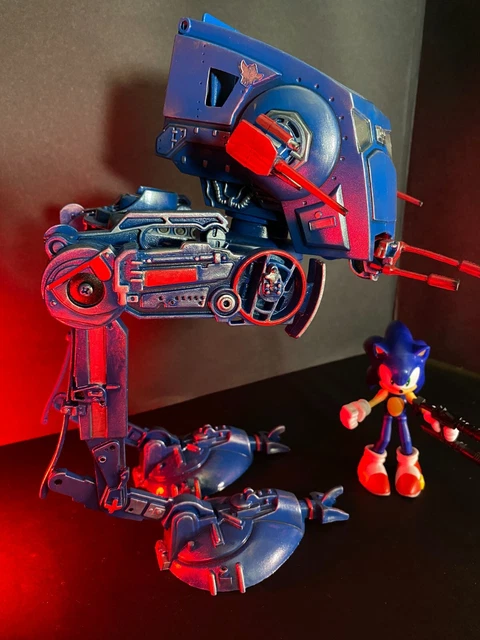 SONIC THE HEDGEHOG x Star Wars AT ST Vintage Kenner Sega Knuckles Tails ...