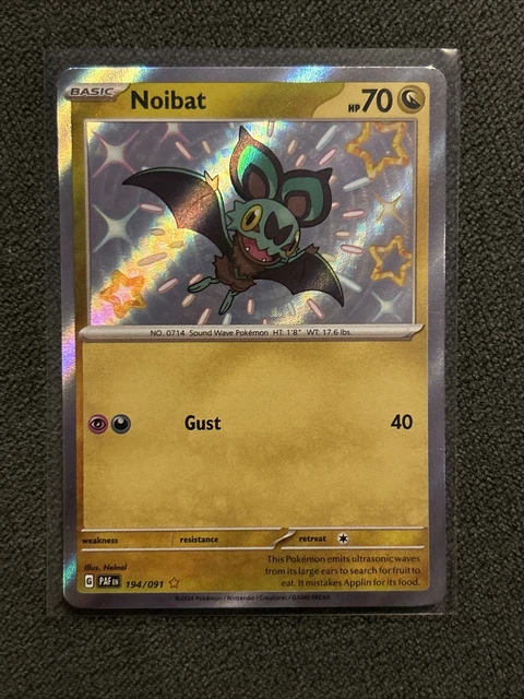 POKÉMON TCG SCARLET & Violet Paldean Fates Noibat Baby Shiny 194/091 ...