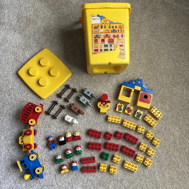VINTAGE LEGO DUPLO Circus Clowns Train Pre-School Building Set Yellow ...