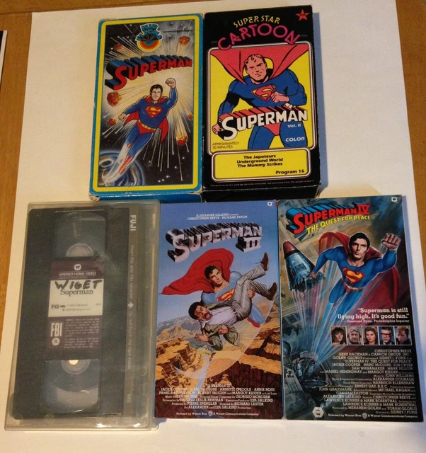 SUPERMAN VHS LOT Original Warner First Release Tan Flap Tape £21.93 ...