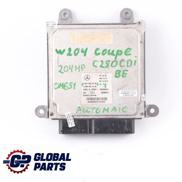 MERCEDES W204 C250 CDI BlueEFFICIENCY OM651.911 Engine ECU A6519007500 ...