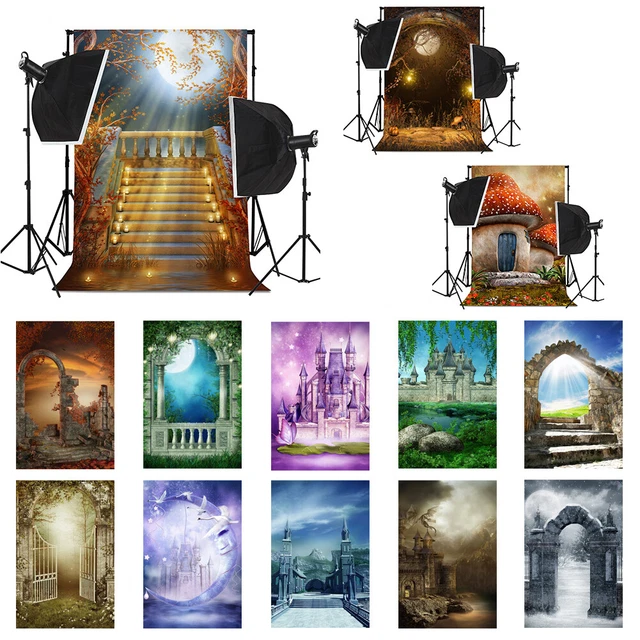 FAIRYLAND CASTLE CARTOON Studio Backdrop Photography Props Background ...