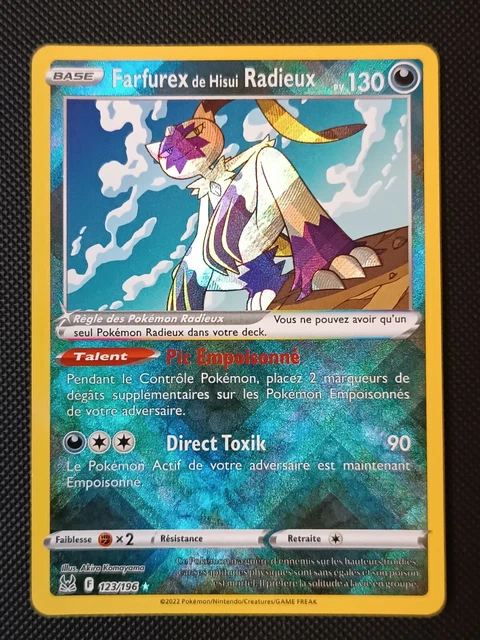 CARTE POKÉMON FARFUREX de Hisui Radieux 123/196 EB11 Origine Perdue FR Neuf EUR 4,00 - PicClick FR