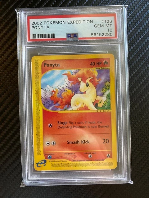 [PSA 10 ] Pokemon Card Expedition Base Set Ponyta 126/165 GEM MINT £180.00 - PicClick UK