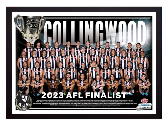FRAMED 2023 COLLINGWOOD Magpies AFL Premiers Poster - 84cm x 59.5cm x ...