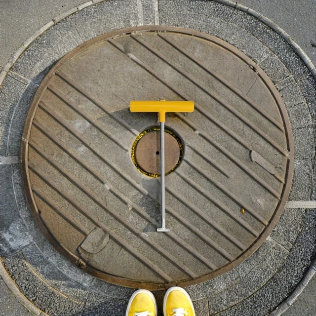 RUBBERIZED METAL MANHOLE Cover Hook Boning for Meat Handle Lifter $36. ...