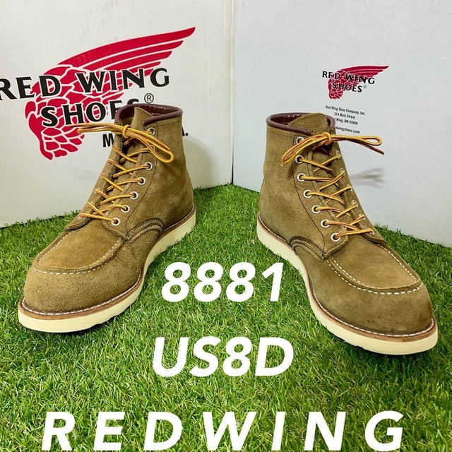 RED WING BOOTS 8881 CLASSIC WORK 6"MOC-TOE US:8D Leather Beige 024058d ...