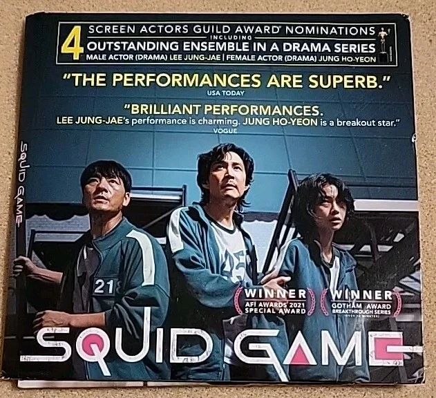 SQUID GAME FYC DVD Complete First Season 1 Netflix 3-Disc Set Screener ...