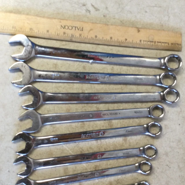 MATCO TOOLS SILVER EAGLE 10 PIECE METRIC COMBINATION WRENCH SET Snap It ...