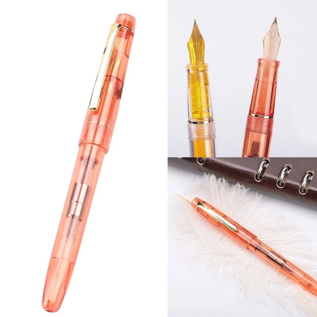 CLEAR FOUNTAIN PEN Signature Pen Colored Ink Pen Calligraphy Pen for ...