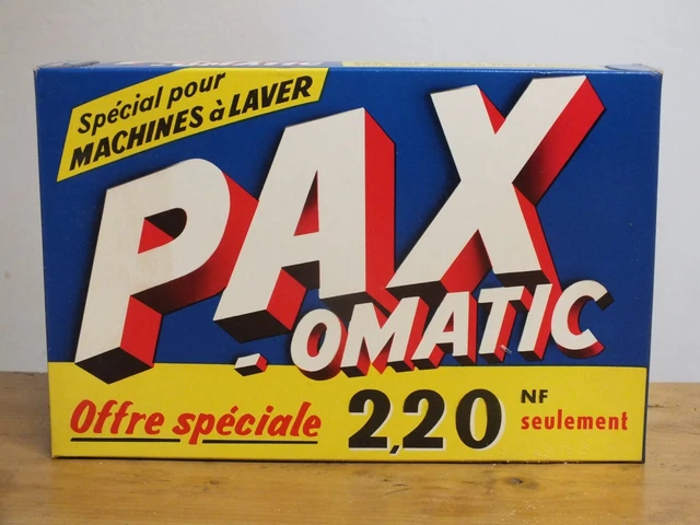 ANCIEN PAQUET DE lessive années 60, PAX Omatic, non ouvert, nouveaux ...